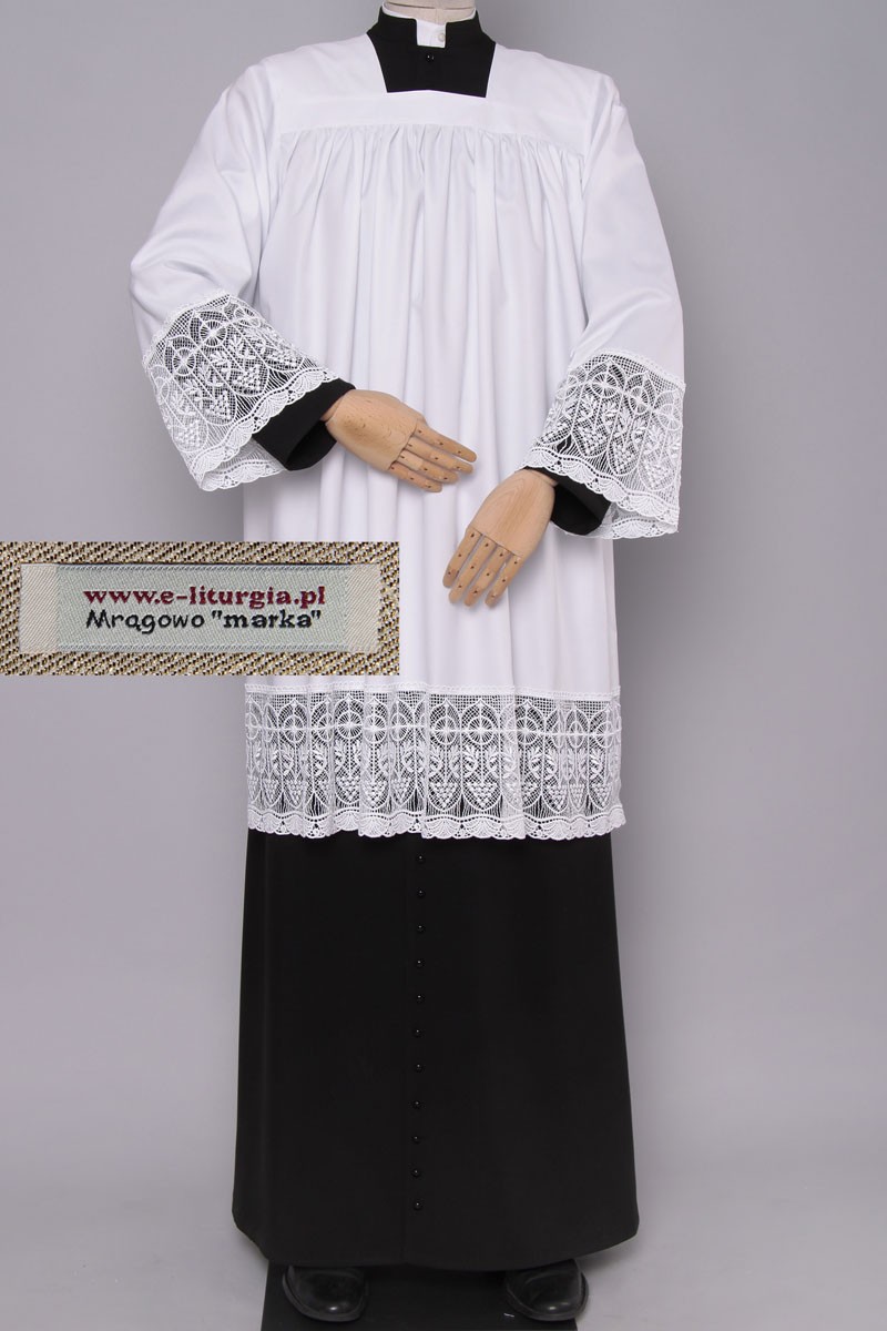 Surplice KG2g-3 - Surplices with 18cm Guipure Lace | Liturgical ...